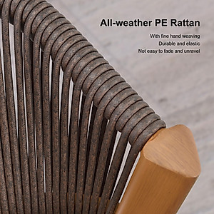 PURPLE LEAF 11 Pieces Patio Table and Chairs Set All-Weather Aluminum Rattan Furniture Set with Cushions Outdoor Dining Set