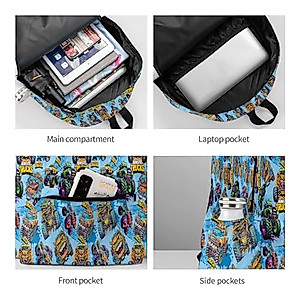 KBKBTT Monster Backpacks, Laptop Backpacks Hiking Backpacks, Outdoor Lightweight Backpack.