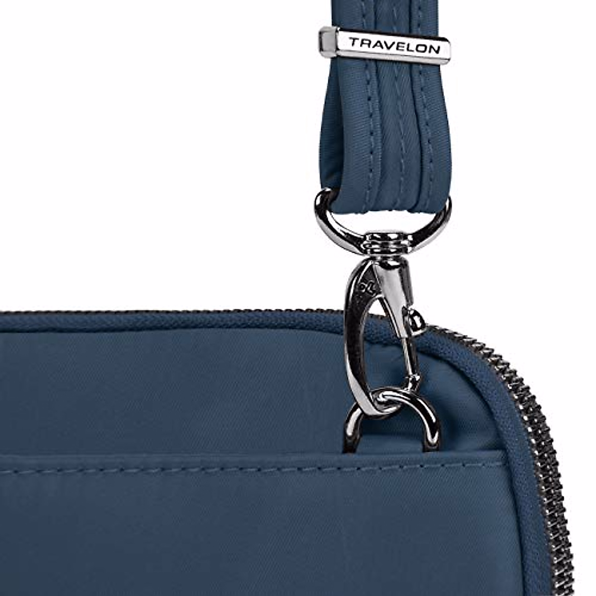 Travelon Women's Anti-Theft Tailored Convertible Crossbody Clutch, Peacock, One Size