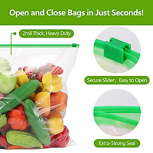 Xsourcer Freezer Slider Storage Bags, Pack of 12, 3.5 Gallon Food Storage Bag, 2 Mil 16" x 18" Reclosable Plastic Bags for Organization of Clothes, Shoes, Office Supplies & Travel Essentials