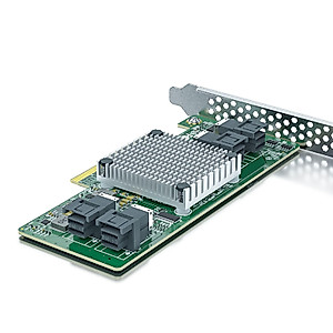 10Gtek PCIe Switch Adapter for U.2 SSD (PEX Controller), PCIe X8 to 4xSFF-8643 Mini SAS Connectors