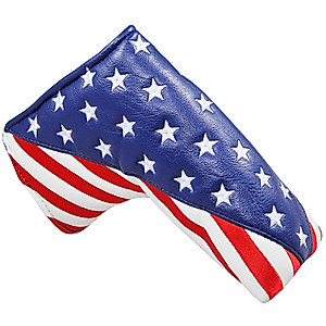 Golf Stars and Stripes Golf Putter Club Head Cover Headcover (for Blade Putter)