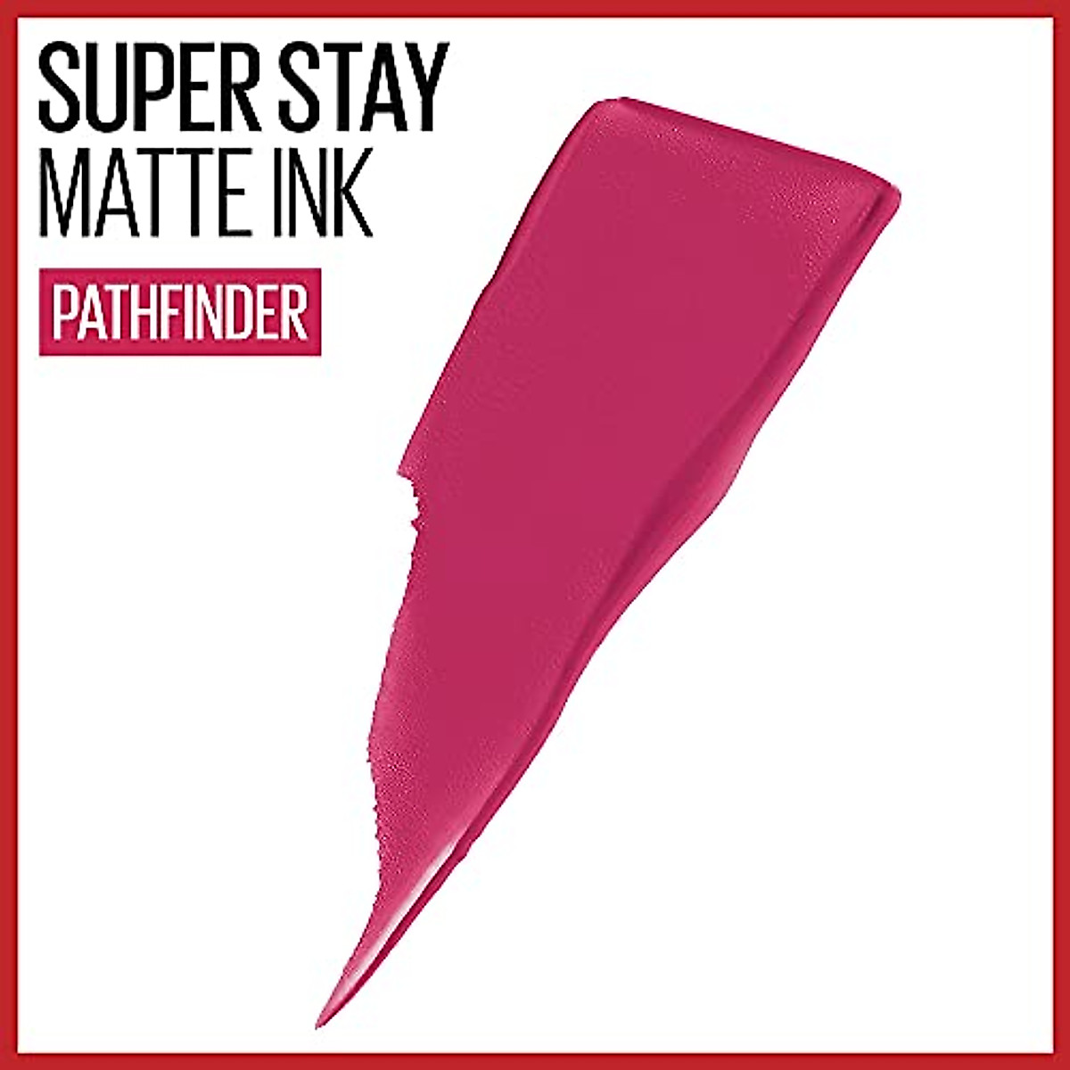 Maybelline Super Stay Matte Ink Liquid Lipstick Makeup, Long Lasting High Impact Color, Up to 16H Wear, Pathfinder, Berry Pink, 1 Count
