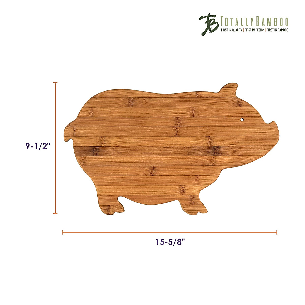 Totally Bamboo Pig Cutting Board