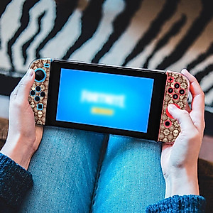 Cross Stitch Skull Pattern Protective Case Cute Design Hard Cases Cover Game Shell for Switch
