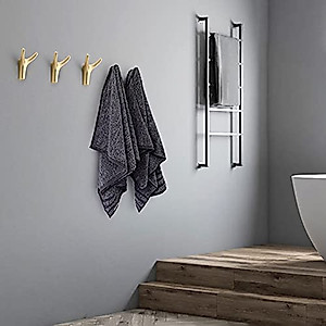 NC Towel Hooks 2 Packs Coat Hook Cow Head Wall Hooks for Heavy Duty Door Hanger Towel Robe Clothes Cabinet Closet Sponges Hook for Bathroom Bedroom Kitchen Hotel Pool Matt Satin nicke