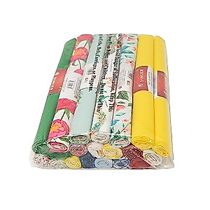 Singer Fabric, 100% Cotton, Fat Quarters Scrap Bag, 20 Piece, 18 X 21, Multi-Color Bundle