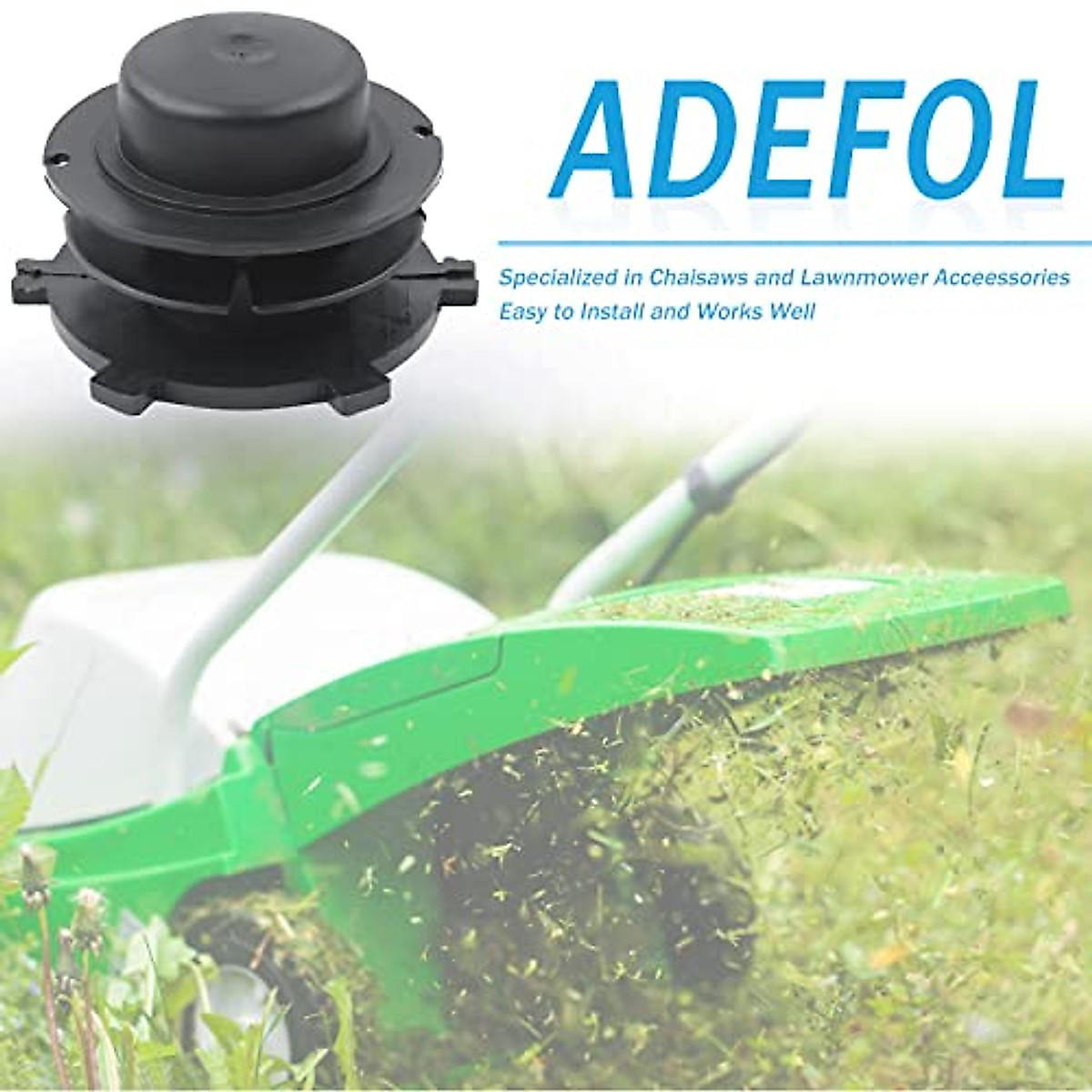 Adefol String Trimmer Replacement Parts Head Spool and Cover Cap 6pcs Kit for STIHL FS44 FS80 FS85 FS100 FS110 FS120 FS130 FS200 with Spring, Line Feed Eyelet Accessories