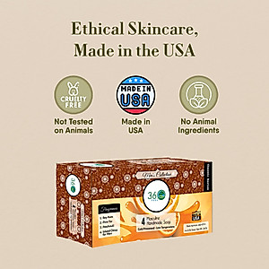 360 Feel Men's Soap bar Handmade -Masculine fragrance-, Patchouli, Pine Tar with Charcoal Beeswax,Citrus - Gift pack- Natural Men Soap- Gift for him Bay Rum, 4 Count (Pack of 1)