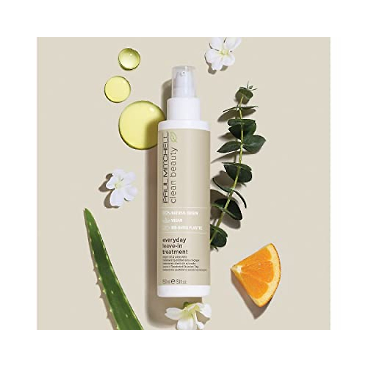 Paul Mitchell Clean Beauty Everyday Leave-In Treatment, Leave-In Conditioner, Delivers Hydration, For All Hair Types, 5.1 fl. oz.