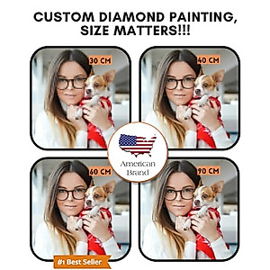 Vanilla and Cinnamon Custom Diamond Painting Kits for Adults - Personalized Diamond Art, Custom Diamond Art Kits, Round Drill(11.8 INCH / 20x30 CM)