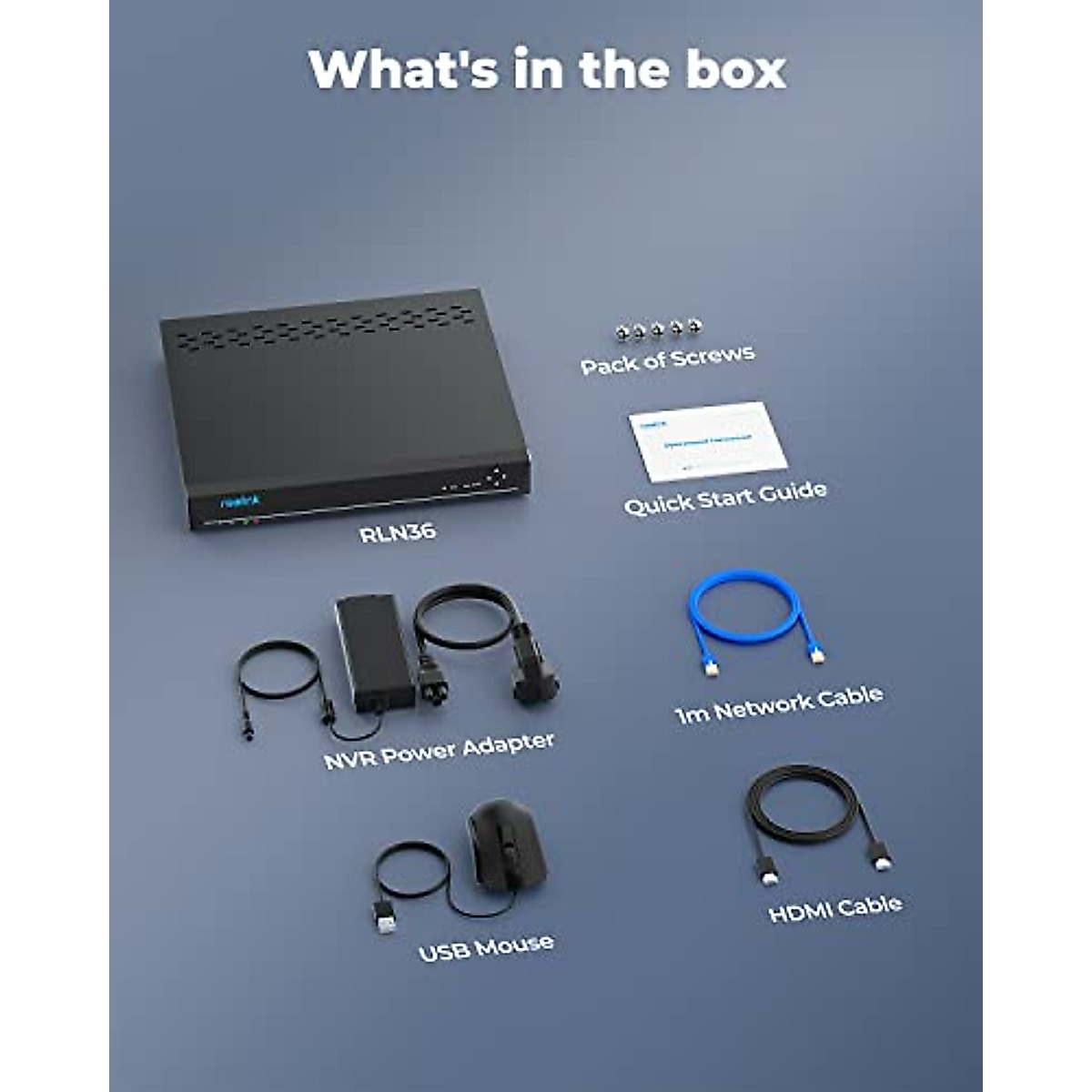 REOLINK 36 Channel Network Video Recorder for Security Camera System, Work with 12MP/4K/5MP/4MP HD Reolink IP Cameras NVR, Integrated O/I Alarm System, 3 HDD Bays, No HDD Included, RLN36