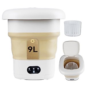 Small Portable Washing Machine, Mini Washer, 9L Upgraded Large Capacity Foldable Washer, Deep Cleaning of Underwear, Baby Clothes And Other Small Clothes.Suitable for Apartments, Dormitories, Hotel