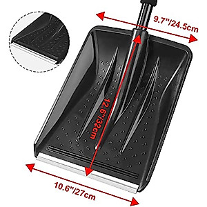 Snow Shovel for Driveway, Portable Snow Shovel with Handle and Large Capacity for Snow Removal, Lightweight Sport Detachable Shovel for Car Emergency Camping Garden