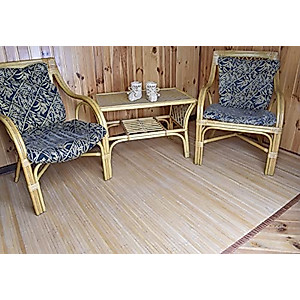 Bamboo Area Rug - 5x8 Bamboo Outdoor Rug All in One: Bamboo Rugs for Living Room, Outdoor Patio Rug, Kitchen Rug, Outdoor Carpet, Bamboo Rug for Entryway, Room Rug - Bamboo Floor Mat Large Light Brown