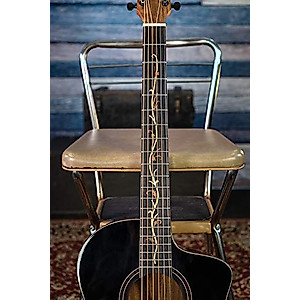 Washburn Bella Tono 6 String Acoustic-Electric Guitar, Right, Gloss Charcoal Burst (BTS9VCECH-D)