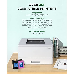 64XL Ink Cartridge Combo Pack Replacement for HP 64XL Ink Remanufactured Black and Color Work for Envy Photo 7858 7855 7120 7155 7158 7164 6255 6252 6232 Envy Inspire 7955e Tango X Printer (2-Pack)