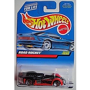 Hot Wheels Black/RED Road Rocket #1099 Silver Wire Wheels