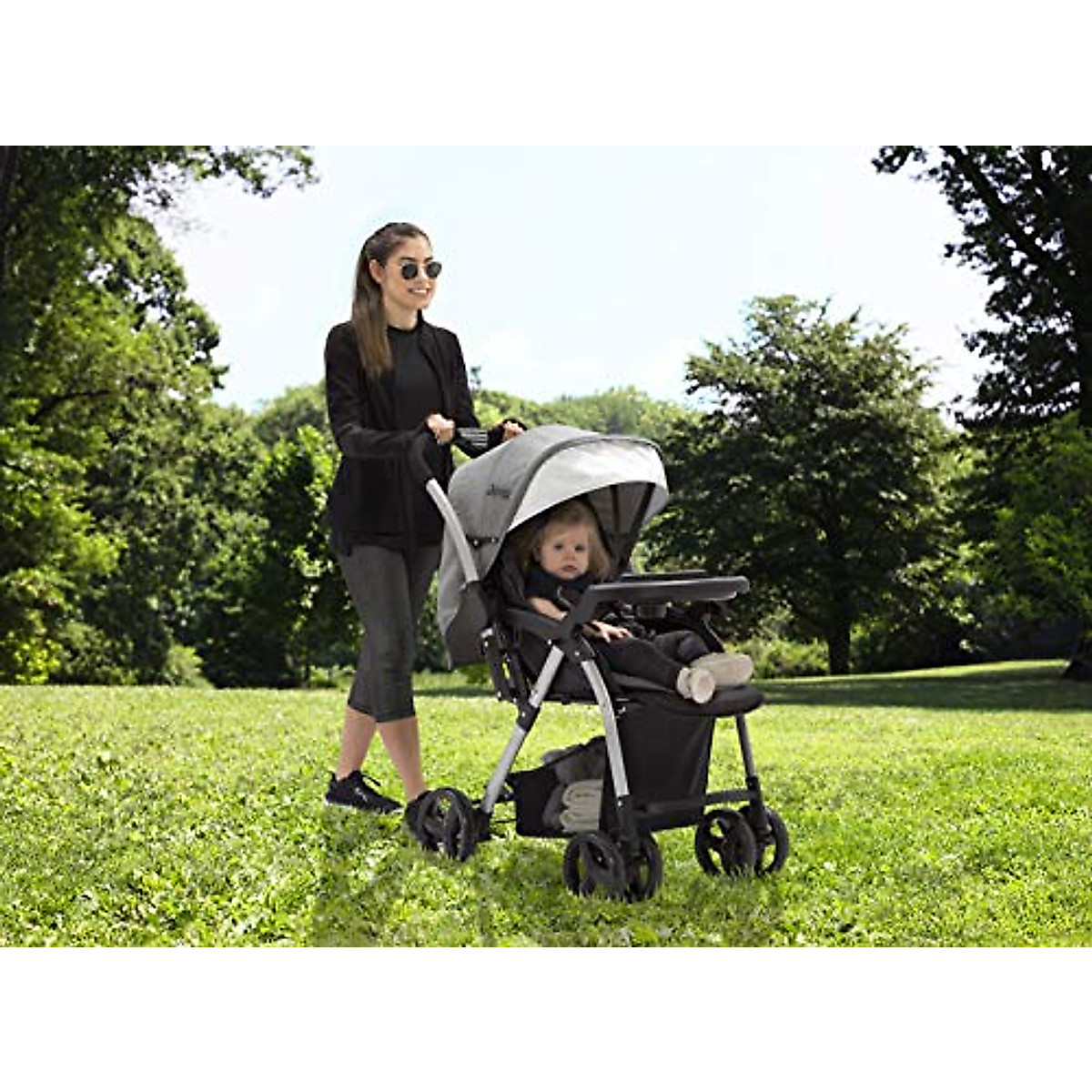 Jeep Unlimited Reversible Handle Stroller, Grey Tweed