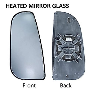 68067731AA Driver Left Side Mirror Glass Tow Lower Glass Compatible with 2010-2020 Dodge Ram 1500 2500 3500 4500 5500 Left Side Tow Mirror Glass With Rear Holder