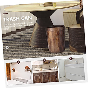 LIFKOME Retro Trash Can Farmhouse Trash Can 13 Gallon Trash Can Rubbish Bin Decorative Storage Baskets Wicker Trash Basket Metal Storage Baskets Trash Can Garbage Bin Trash Can Container