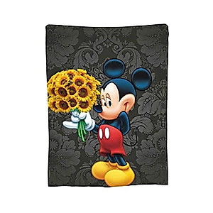 Christmas Blanket Cute Mouse Bow Blanket Ultra Soft Warm Throw Blanket for 50"X40" Fade Resistant Kawaii Cartoon Character Fuzzy Bedding for Traveling Camping Couch Sofa Gifts A- 14