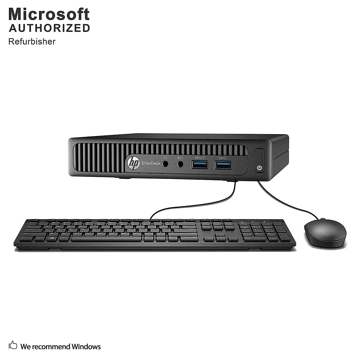 HP EliteDesk 705 G3 Desktop Mini Computer PC, AMD A10 PRO-8770E Quad Core up to 3.5 GHz, 16G DDR4, 500G, WiFi, Bluetooth, Windows 10 Pro 64 Bit-Supports English/Spanish/French (Renewed)