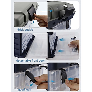 Ducurt Tackle Box Fishing Box Organizer Large Tackle box Organizers and Storage 4 Layers Tacklebox