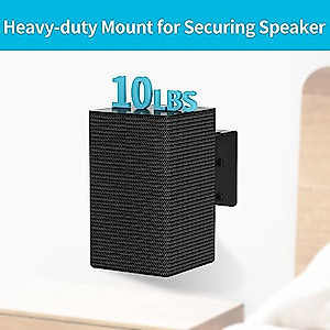 Universal Speaker Wall Mount Brackets for Samsung Sony Vizio Bose Klipsch and More Speakers with Speaker Wire - Wall Speaker Mount for Satellite & Surround Sound Speakers with Keyhole and Thread Hole