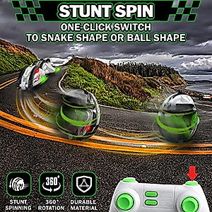 LEAMBE Remote Control Car RC Cars, RC Stunt Snake Car 360°Roll Toys for Boys Age 8-12, Outdoor Toys Car Racing Games