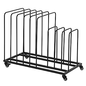 uyoyous Art Storage Rack with Wheels 10 Section Art Drying Rack Metal Storage Stand Rolling Art Painting Display Rack for Canvas Boards, Panel, Crafts Drying and Paintings Display