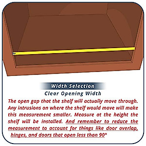 Sliding Pull-Out Shelf For Cabinets (Kitchen Replacement, Pantry Drawers, Cutlery Storage, etc.) 3 1/2" Tall - 21 3/4" Deep - Includes 3/4 Slides & Base Mounting - Clear Opening Width: (15")