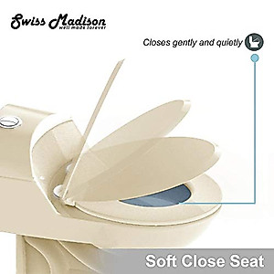 Swiss Madison SM-1T803 Chateau Elongated Toilet Dual Flush 0.8/1.28 Gpf (Soft Closing Quick Release Seat Included)