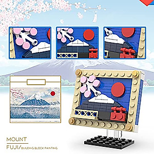 Mount Fuji Building Block Kits, Japan Famous Attraction Building Set, Creative Educational Building Brick Toys for Kids(89 Pieces)