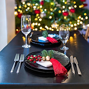 Juvale 3 Pack Black Plastic Tablecloth for Rectangle Tables, 54 x 108 Inches, Disposable Tablecloth Cover for Birthday, Halloween & Graduation Party Table Decorations