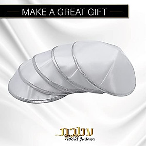 Ateret Judaica Yarmulke for Men & Boys - 40-Pack Satin Kippah Cap, Size 19 cm, Jewish Yamaka Hat
