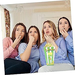 NOLITOY 100pcs Popcorn Boxes Snack Container Snack Box Container Ornament Container Disposable Popcorn Boxes Snack Containers Party Snack Container Popcorn Bucket Food Box Container Box