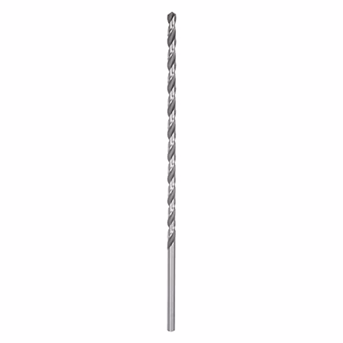 HARFINGTON 6542 High-Speed Steel Twist Drill Bit, 6.5mm Drill Bit 250mm Length Extended Straight Shank Black Oxide Ground Drill Bit for Steel Aluminum Alloy