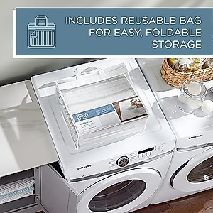 TOWN & COUNTRY BASICS Layne Modern Stripe Everwash™ Washable Area Rug with Non-Slip Backing, Pet Friendly Rug, Navy Blue/Blue, 20"x35"