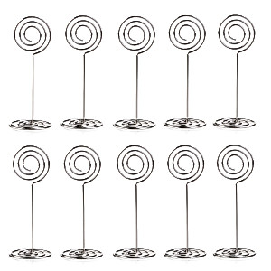 ULTNICE 10pcs Swirl Table Number Photo Holder Stands for Weddings Party Gatherings