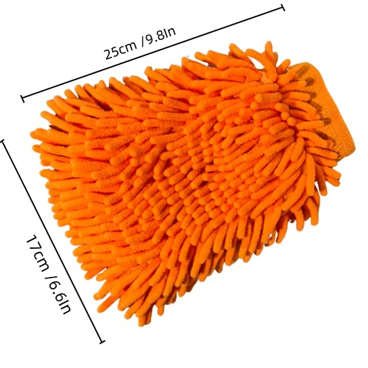 yalepire Car Wash Mitt Premium Chenille Sponge Mitt Scratch & Lint Free Microfiber Wash Mitt for Car Cleaning Mitts Washing Gloves Tools - 2 Pack