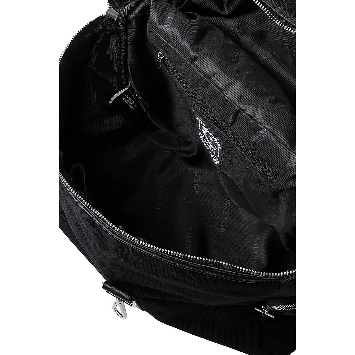 Killstar Double Crossed Gothic Punk Chains Buckle Crosses Backpack