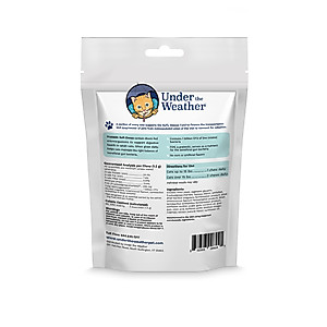 Under the Weather Pet Natural Probiotics for Cats | 60 Bite Size Soft Chews Cat Multivitamins and Treats Filled with Good Bacteria | Promotes Healthy Digestion, Appetite and Strong Immune Support