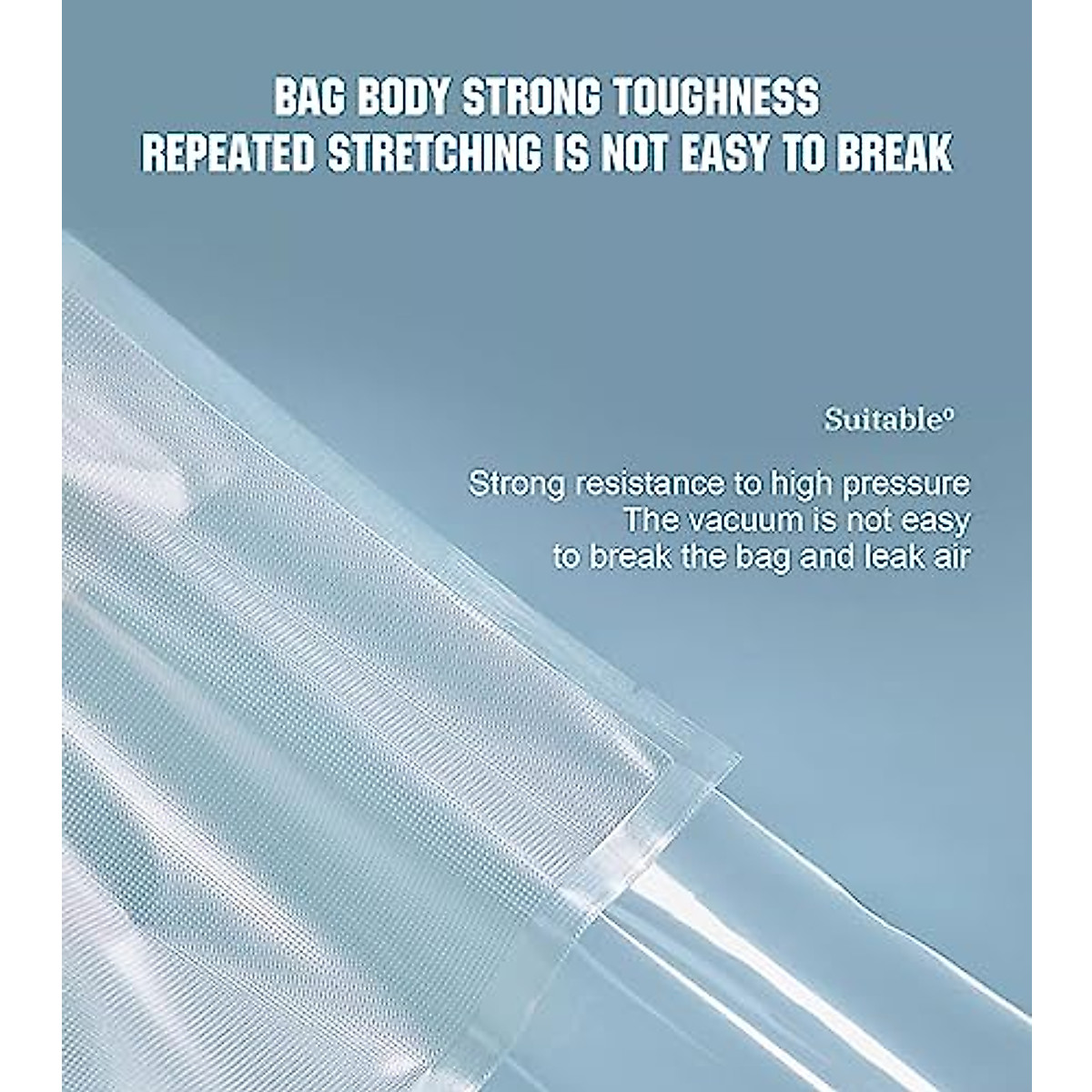 11" X 9.85' (1 Roll) And 8" X 9.85' (1 Roll) Vacuum Sealed Bag Rolls, Cut To Size Rolls, Bpa Free, Heavy Duty Vacuum Sealed Storage Bag Rolls, Suitable For Sous Vide.