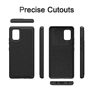 Dahkoiz for Samsung Galaxy A71 5G Case, Dual Layer Drop Protection Cover Protective Phone Case for Samsung Galaxy A71 5G, Black