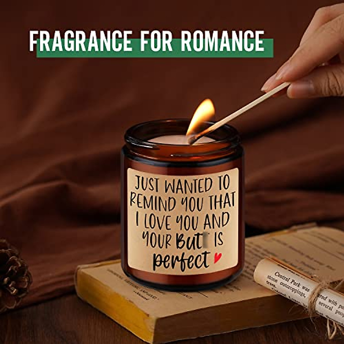 GSPY Scented Candles - Just Because Gifts, I Love You Gifts for Her, Him - Boyfriend Girlfriend Gifts, New Boyfriend Gifts, Girlfriend Gifts - Romantic Anniversary, Funny Birthday Gifts for Women, Men