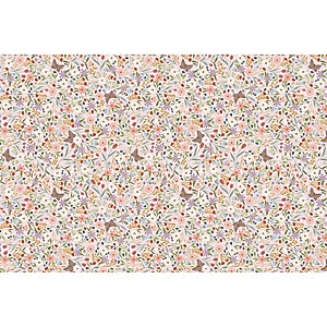 JILLSON & ROBERTS Printed Unfolded Gift Tissue 20" x 30" for Birthdays, Wine Bags, Weddings, Delicate Floral, 240 Sheets