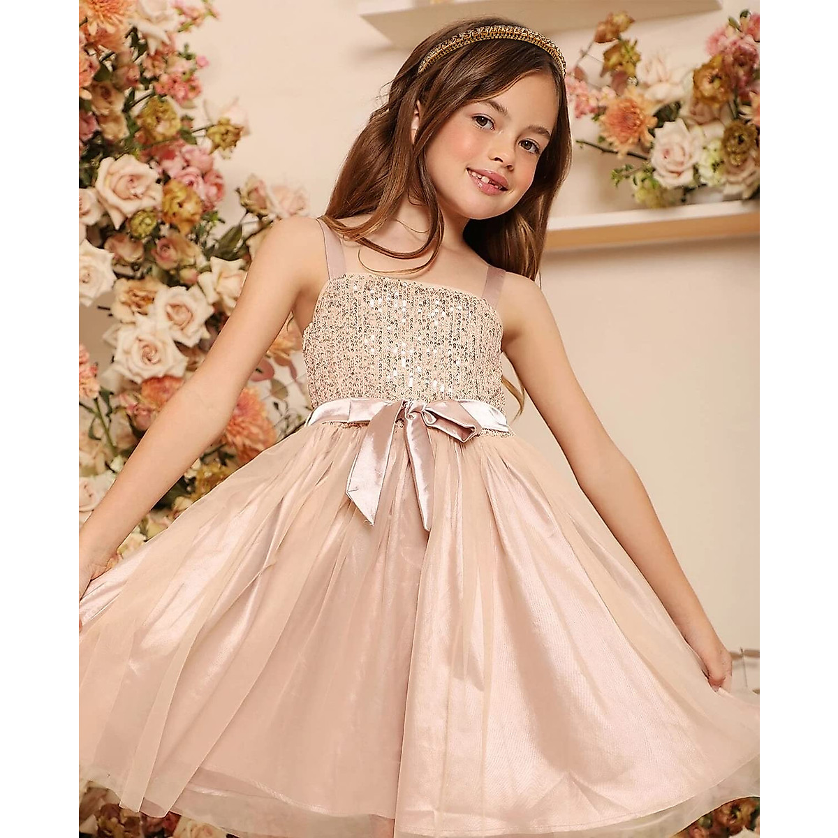 Wecoe Coffee Rhinestone Headband - Shine Bright Like a Diamond - Perfect for Weddings, Homecoming Prom, Birthday, Parties, and Daily Wear - Great Gift for Women and Girls!