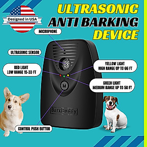 BarxBuddy [5-Pack] BarkShield Home Anti Barking Device, 66ft Long Range Ultrasonic, Waterproof Dog Bark Deterrent Box for Indoor/Outdoor Use, Safe Bark Collar Alternative Dog Training & Behavior Aid