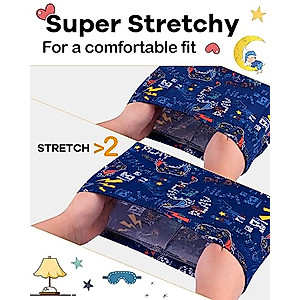 KOBERO Boys Pajamas Size 7 Long Sleeve Pjs for Boys 7t 100% Cotton Pj Sets Kids Sleepwear Child Gaming Themed Jammies Spring Clothes Medium, 6-7 Years Old